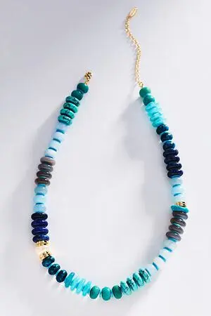 Anthropologie By Anthropologie Beaded Statement Necklace Denim