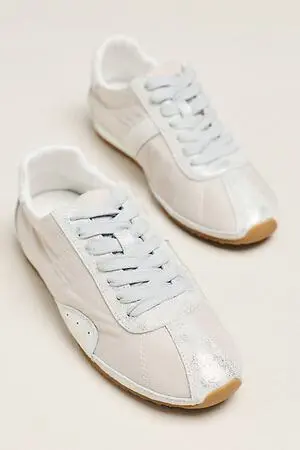 J Shoes Silver Leather Sneakers - Fog
