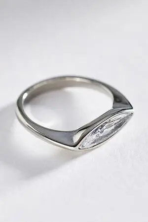 Anthropologie Delicate Marquise Ring - Silver