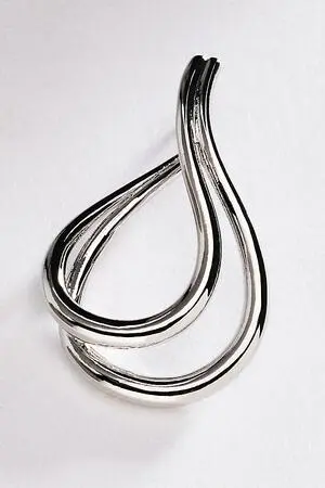 Anthropologie Twisted Teardrop Earrings - Silver