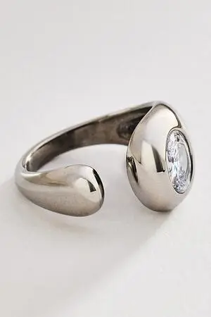 Anthropologie Open Bezel Rg - Silver