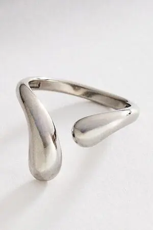 Anthropologie Open Molten Rg - Silver