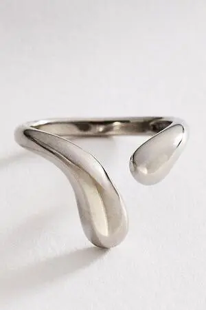 Anthropologie Open Molten Ring - Silver