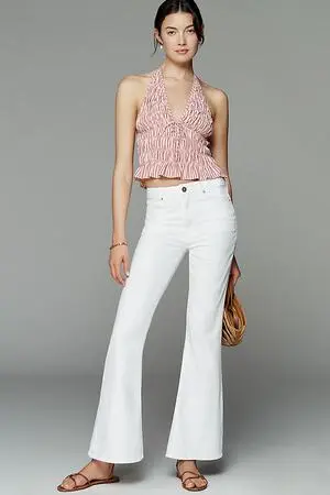 Hudson Jeans Holly High-rise Flared Jeans - White