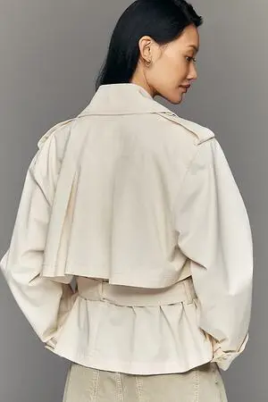 Joe's Jeans Cropped Trench Coat Jacket