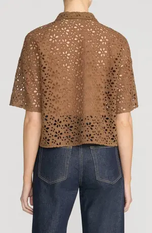 FRAME The Downing Eyelet Polo