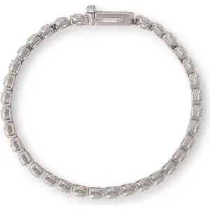 Off-White Large Hex Nut Lab Grown Diamond Bracelet - Silver