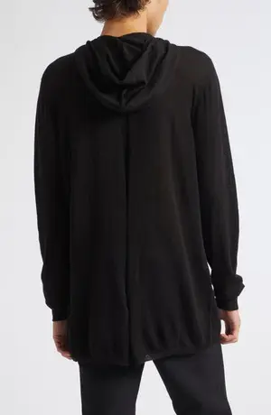 Rick Owens Oversized Hooded Wool Sweater - Black