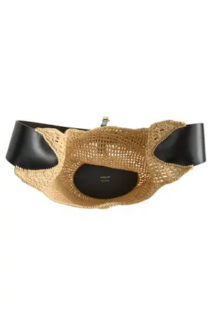 DEMELLIER The Siena Raffia Crossbody Bag