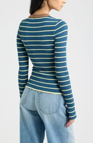 Solid & Striped The Dora Long Sleeve Ribbed Knit Top