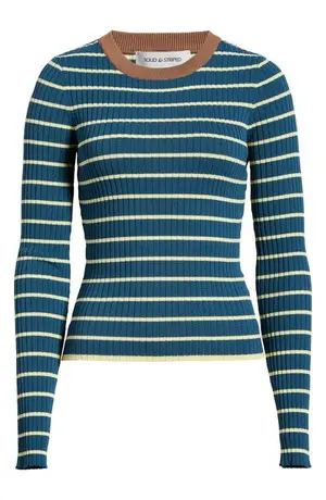 Solid & Striped The Dora Long Sleeve Ribbed Knit Top