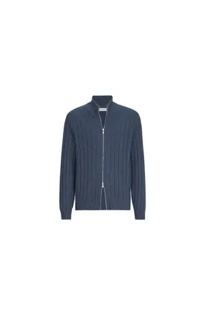 Brunello Cucinelli Ribbed Cashmere Zip-up Cardigan