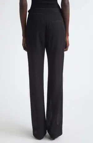 Proenza Schouler Eran Pintuck Sheer Wool Pants