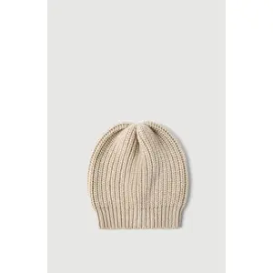 Brunello Cucinelli Cashmere And Silk Diamond Yarn Knit Beanie - Beige
