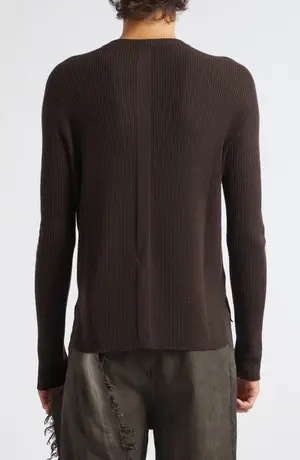 Rick Owens Ribbed Geo Wool Sweater