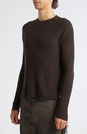 Rick Owens Ribbed Geo Wool Sweater