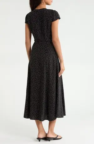 NOBODY'S CHILD Avery Polka Dot Midi Dress