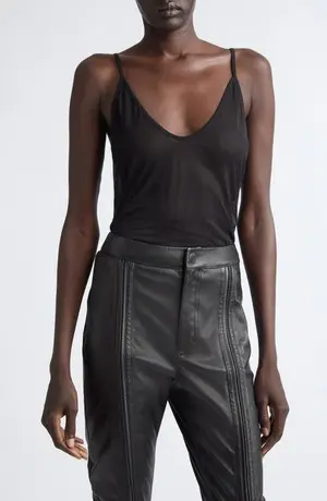 TOM FORD Sheer Crepe Jersey Tank - Black