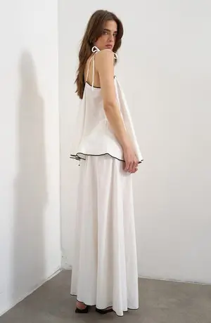 Topshop Linen Blend Maxi Skirt