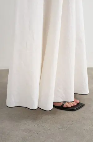 Topshop Linen Blend Maxi Skirt