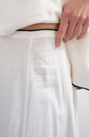 Topshop Linen Blend Maxi Skirt