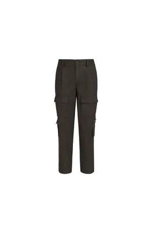 Brunello Cucinelli Virgin Wool Flannel Cargo Trousers - Brown