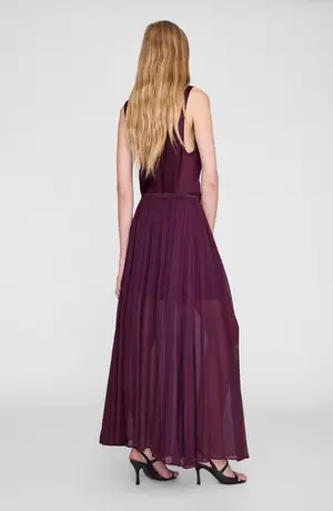 ANINE BING Clementine Pleated Maxi Skirt - Fig