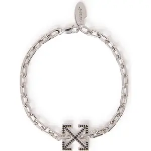 Off-White Lab Grown Diamond Arrow Chain Bracelet - Silver