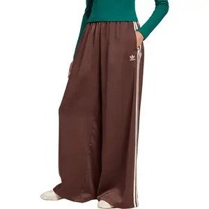 ADIDAS ORIGINALS Wide Leg Satin Track Pants - Auburn/cre