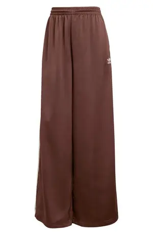 ADIDAS ORIGINALS Wide Leg Satin Track Pants - Auburn/cre