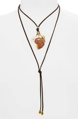 Éliou Area Charm Lariat Necklace