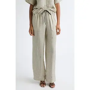 Versace Meandros Silk Twill Pants - Ivory Black