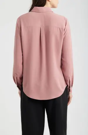 Anne Klein Clean Front Utility Button-up Shirt