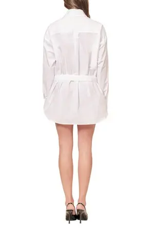 MAUDE CLUB Doyle Belted Cotton Shirtdress