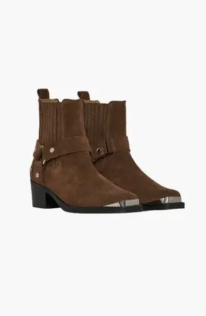 ANINE BING Mid Biker Boots - Tobacco