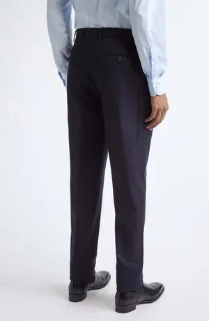Isaia Wool & Cashmere Trousers - Dark Blue 800