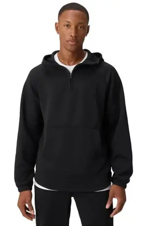 FABLETICS The Gridtech Quarter Zip Hoodie Black