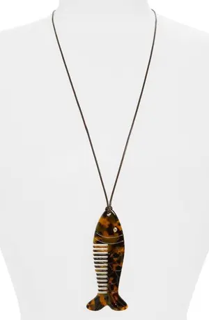 Éliou Trout Comb Lariat Necklace