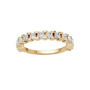 AYA FINE JEWELRY Princess Cut Lab Diamond Eternity Wedding Band Ring In 14k Gold - Yellow