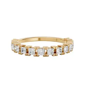 AYA FINE JEWELRY Aya Fine Jewelry Princess Cut Lab Grown Diamond Eternity Band In 14k Yellow Gold