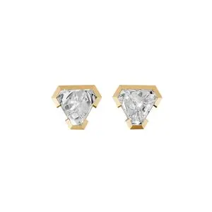 AYA FINE JEWELRY 2.65 Cwt Trillion Cut Lab Diamond Stud Earrings In 14k Gold - Yellow