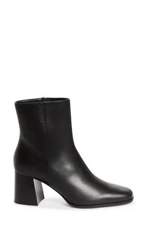 JIMMY CHOO Linne Leather Zip Up Block Heel Bootie