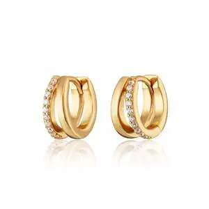 SCREAM PRETTY Illusion Split Mini Huggie Earrings
