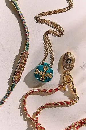 Marie Laure Chamorel N° 920 Necklace With Chrysocolla And Diamonds