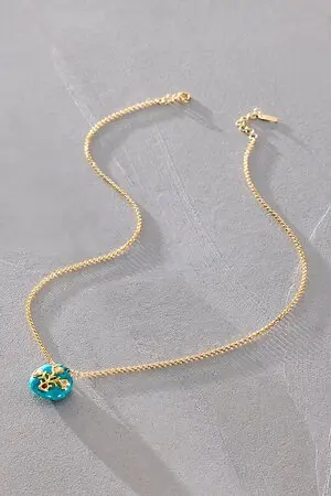 Marie Laure Chamorel N° 920 Necklace With Chrysocolla And Diamonds