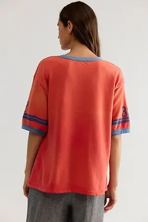 RAGABOND Lost And Found Ringer Tee - Red
