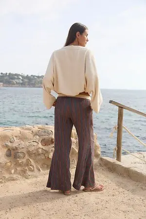 Free People Striped Flare Pants