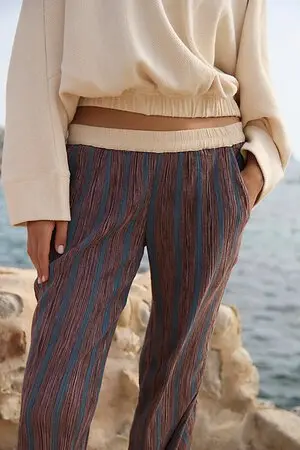 Free People Striped Flare Pants