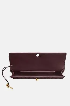 Bottega Veneta Andiamo Clutch With Intrecciato Weave - Rosso