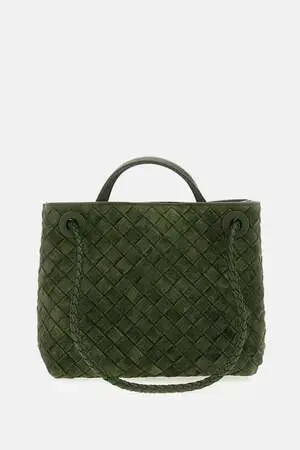 Bottega Veneta Suede Intrecciato Small Bag - Green